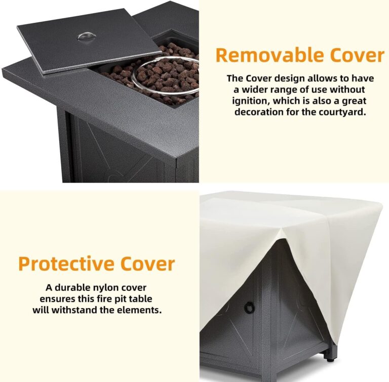 Xbeauty Fire Pit Propane Gas FirePit Table Review - Fire Pit Focal