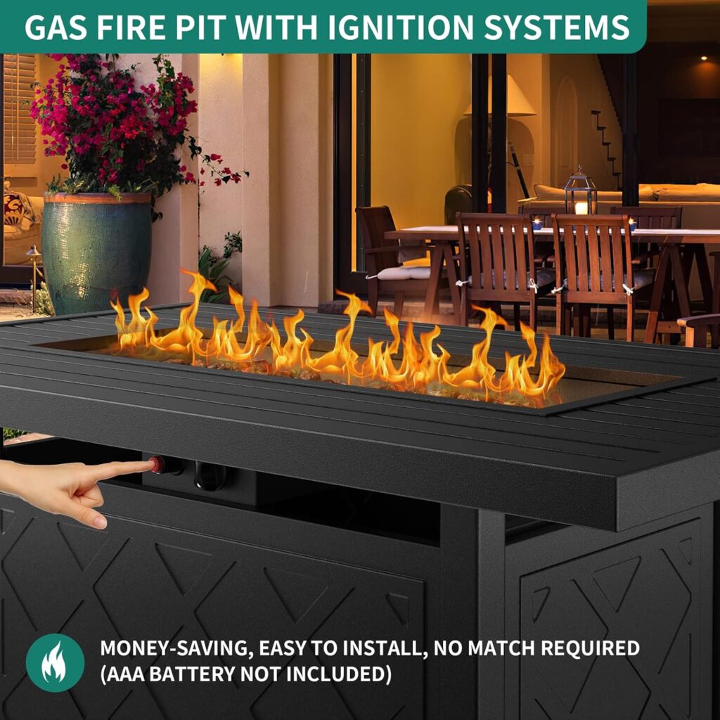 YITAHOME 43 Inch Propane Fire Pit Table Review - Fire Pit Focal