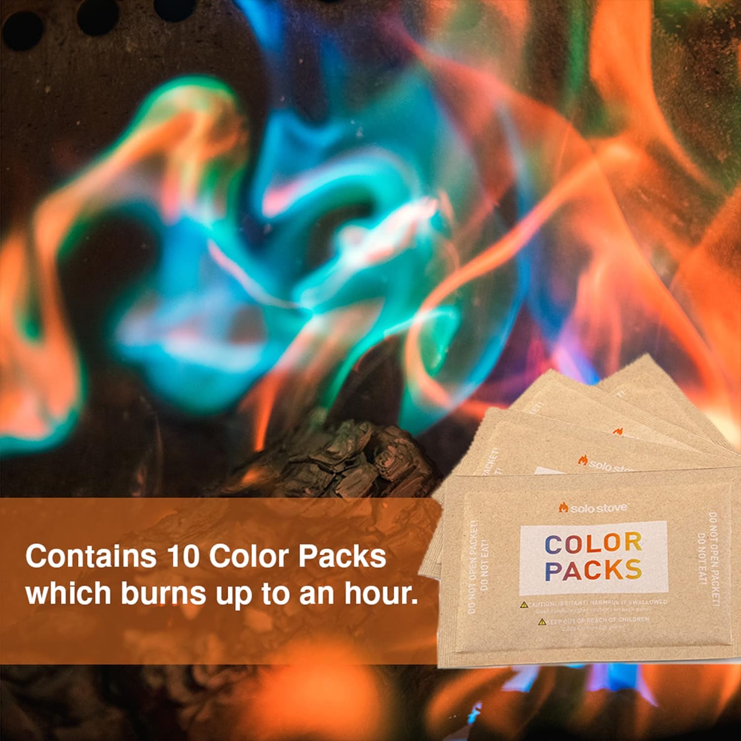 Solo Stove Color Pack 10 Color Changing Fire Packets - Fire Pit Focal